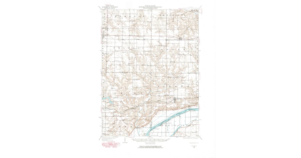 1948 Map of Glasford, IL — High-Res | Pastmaps