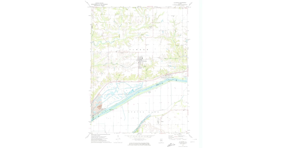 1971 Map of Glasford, IL — High-Res | Pastmaps