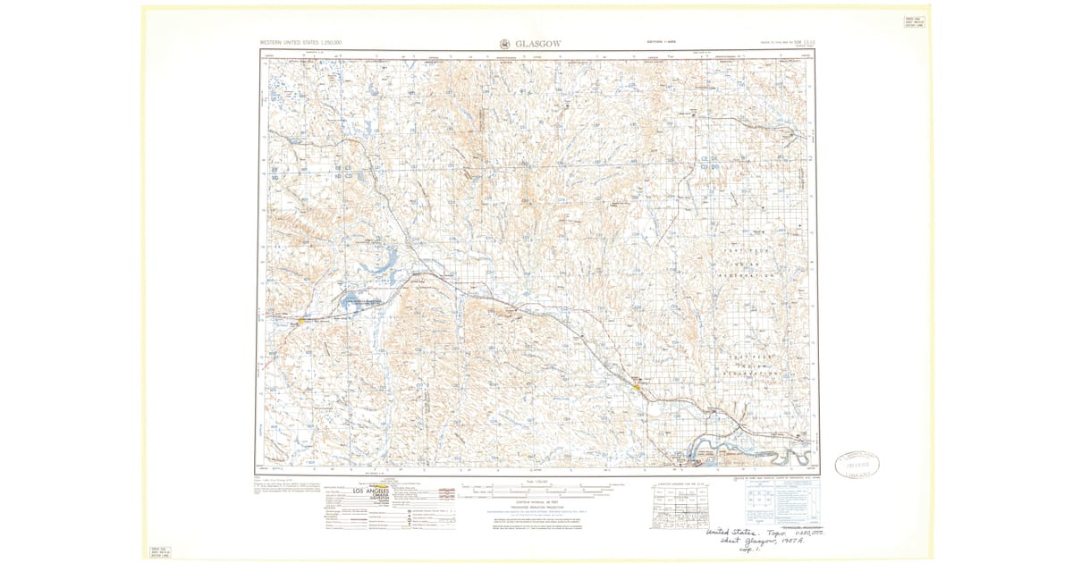 1957 Map of Glasgow, MT — High-Res | Pastmaps