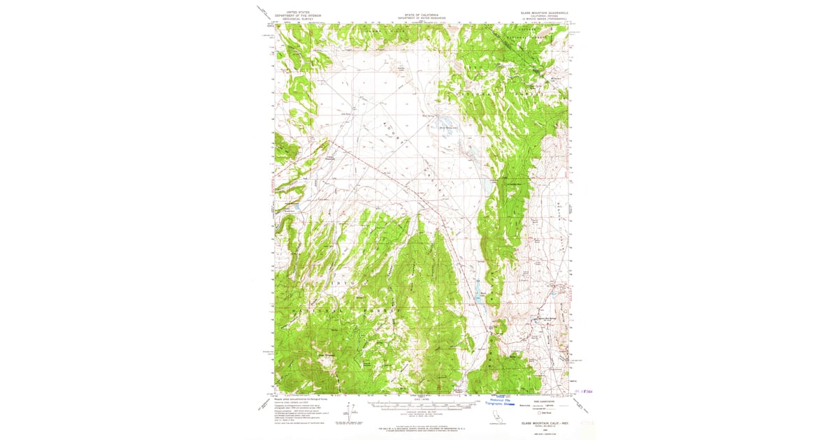 1962 Map of Glass Mountain, Mono County, CA — High-Res | Pastmaps