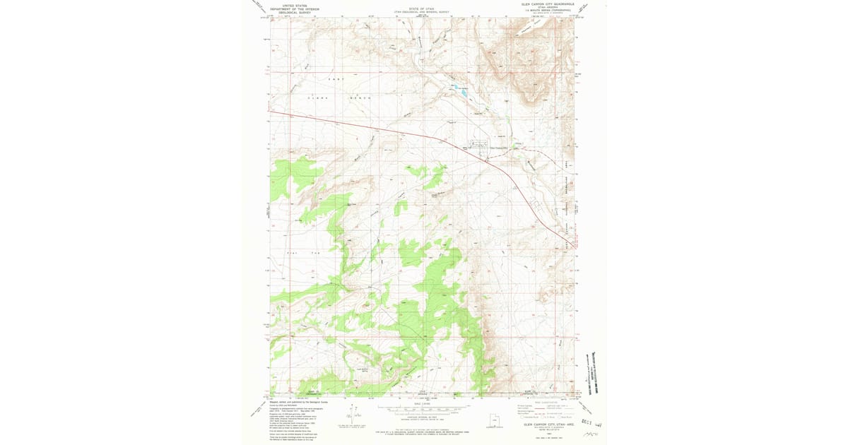 1981 Map of Glen Canyon City, Kane County, UT — High-Res | Pastmaps