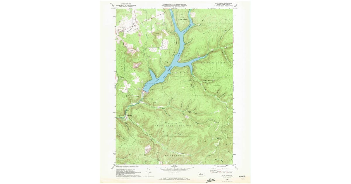 1969 Map of Glen Hazel, Elk County, PA — High-Res | Pastmaps