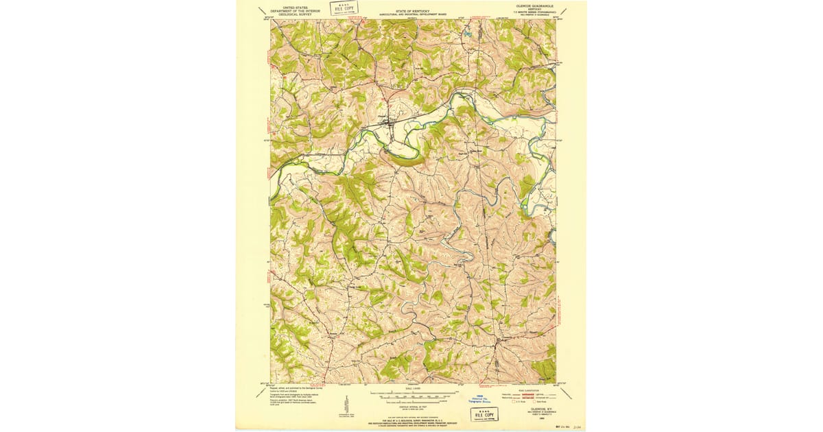 Old Maps of Glencoe, KY | Pastmaps