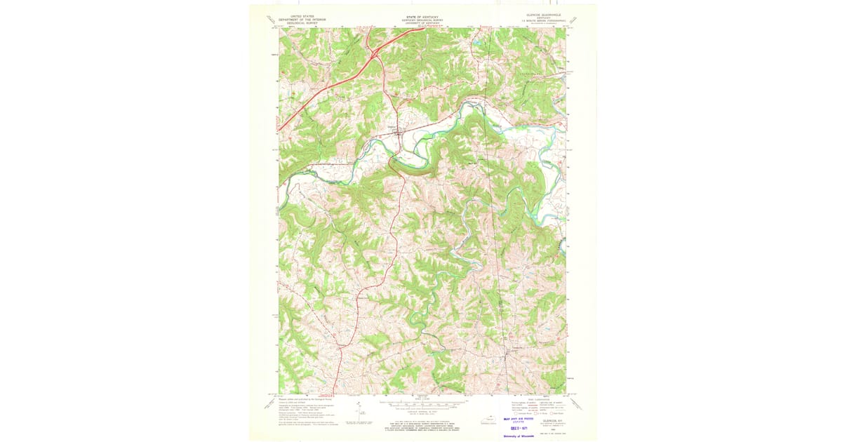 1969 Map of Glencoe, KY — High-Res | Pastmaps