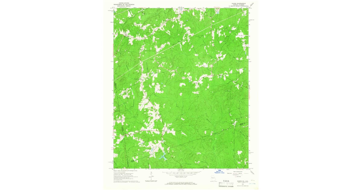 1964 Map of Glenn, GA — High-Res | Pastmaps