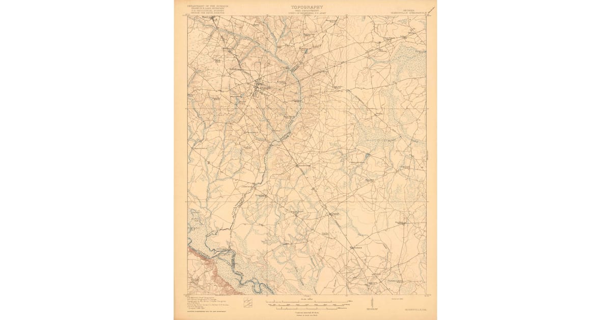 Old Maps of Noble, GA for Metal Detecting | Pastmaps