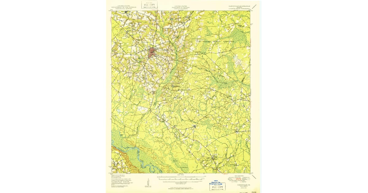 1950s Maps of Wayne County, GA | Pastmaps