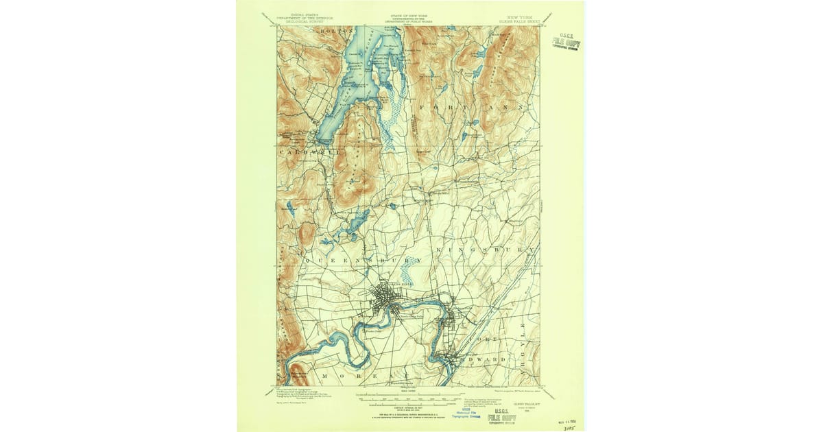 Old Maps of Union Square, Glens Falls | Pastmaps