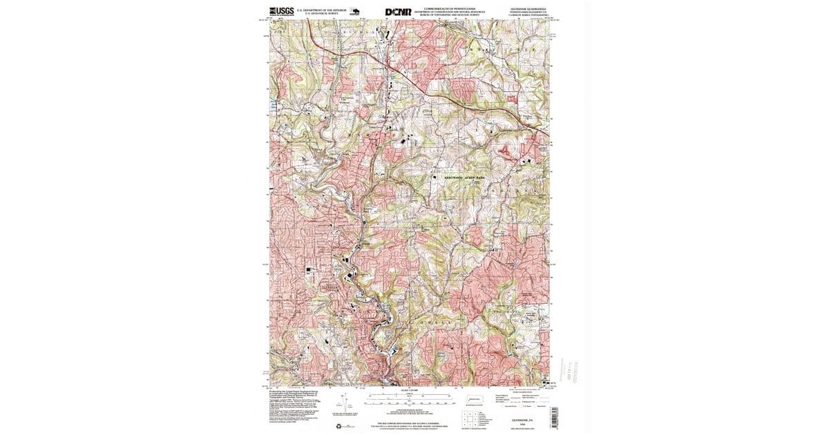 1993 Map of Glenshaw, PA — High-Res | Pastmaps