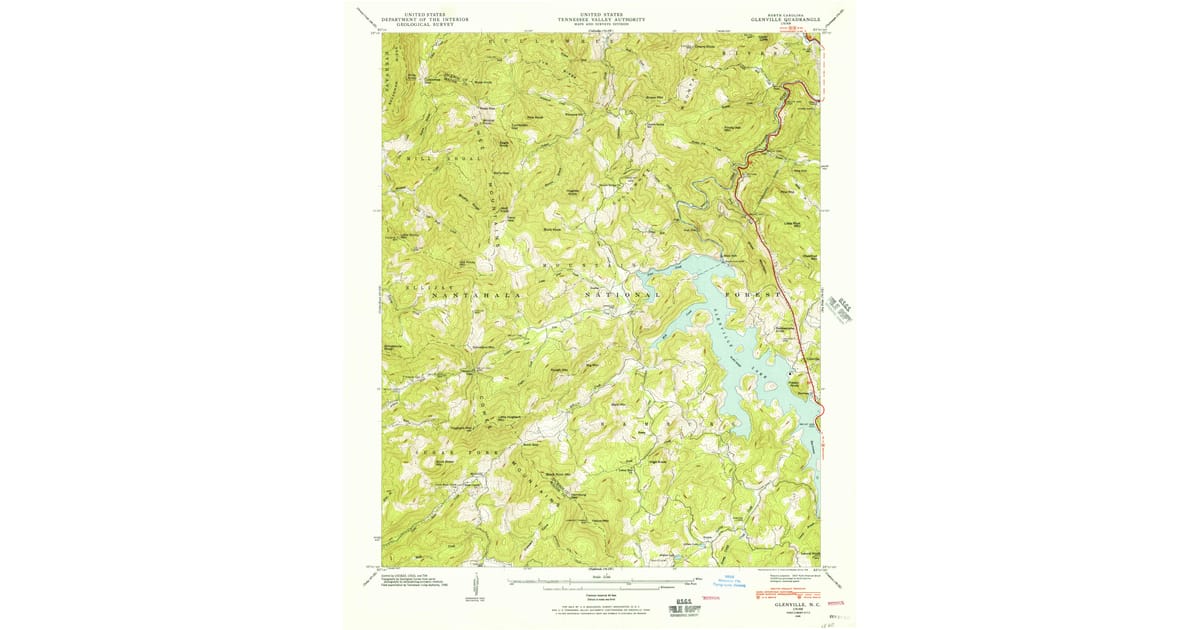 1946 Map of Glenville, NC — High-Res | Pastmaps