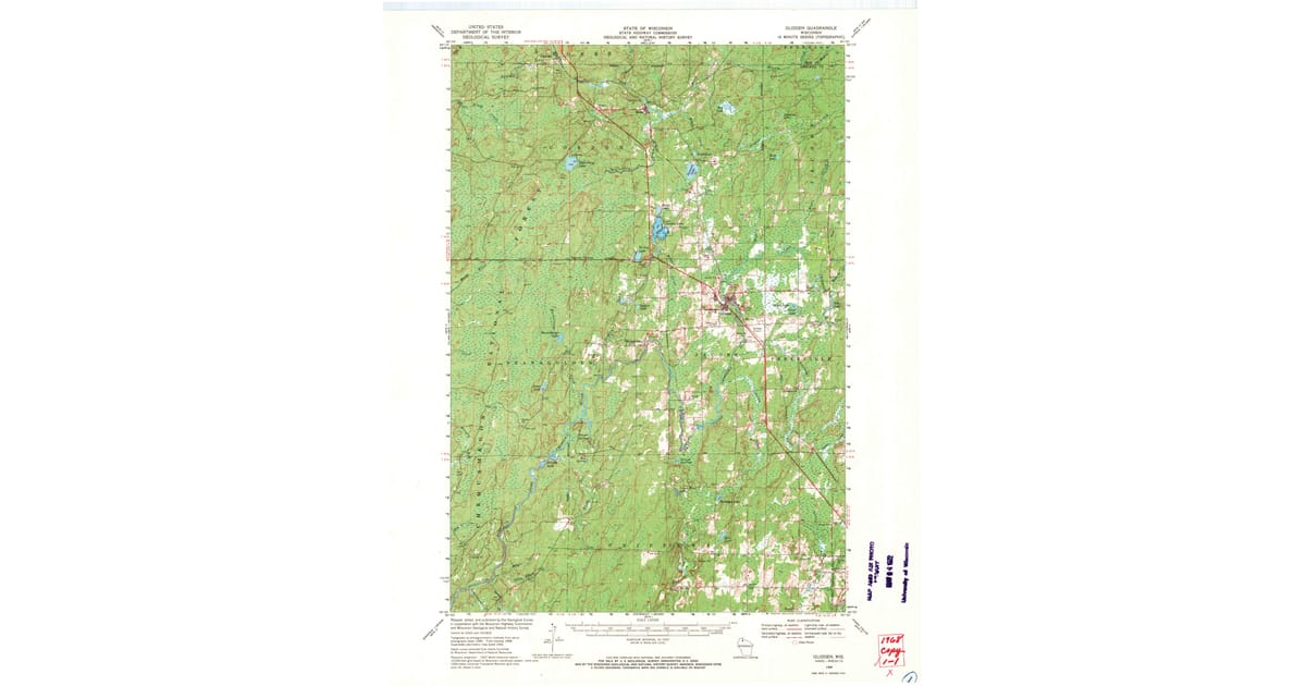 1960s Maps of Butternut, WI | Pastmaps