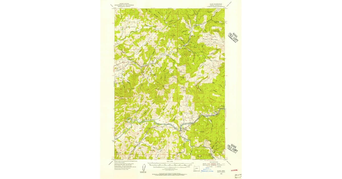 1954 Map of Glide, OR — High-Res | Pastmaps