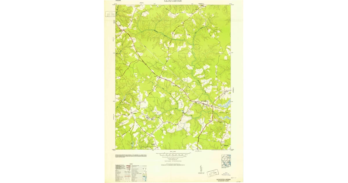 1953 Map of Gloucester, Gloucester County, VA — High-Res | Pastmaps