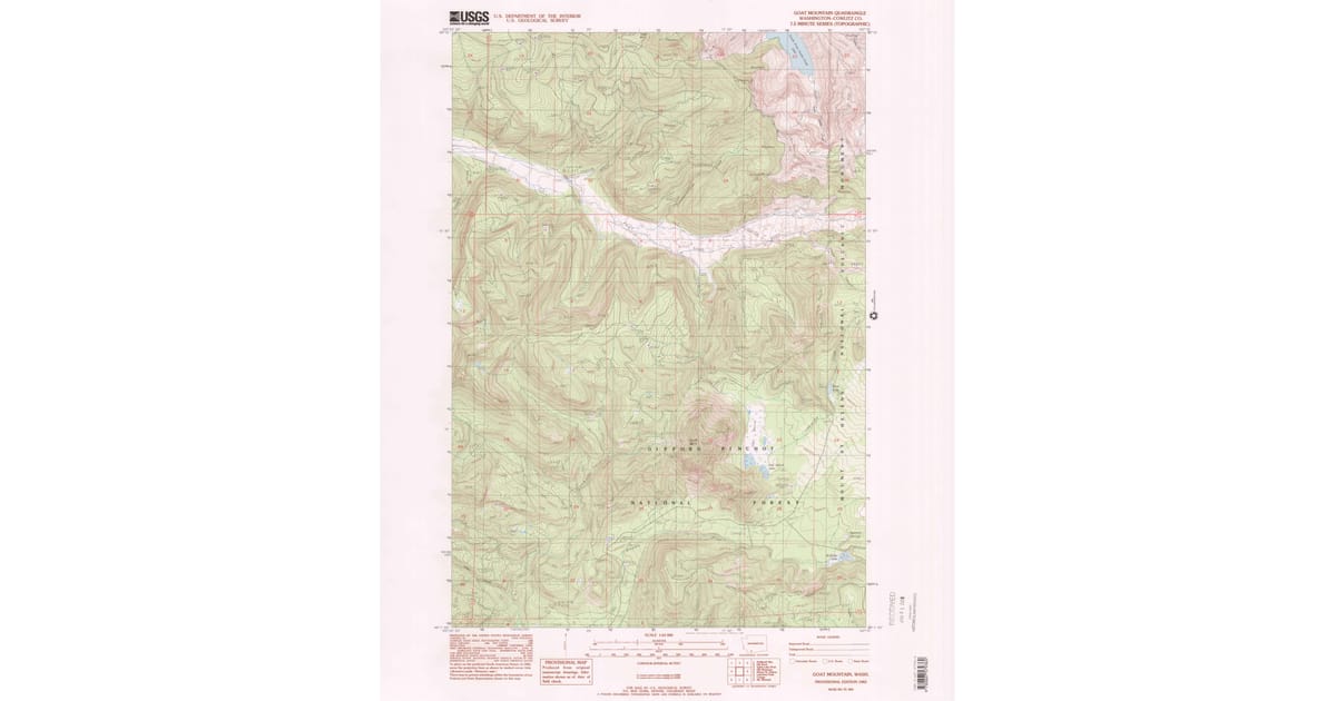 1983 Map of Goat Mountain, Cowlitz County, WA — High-Res | Pastmaps