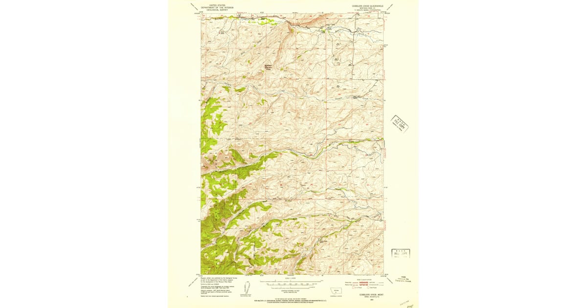 1951 Map of Gobblers Knob, Park County, MT — High-Res | Pastmaps