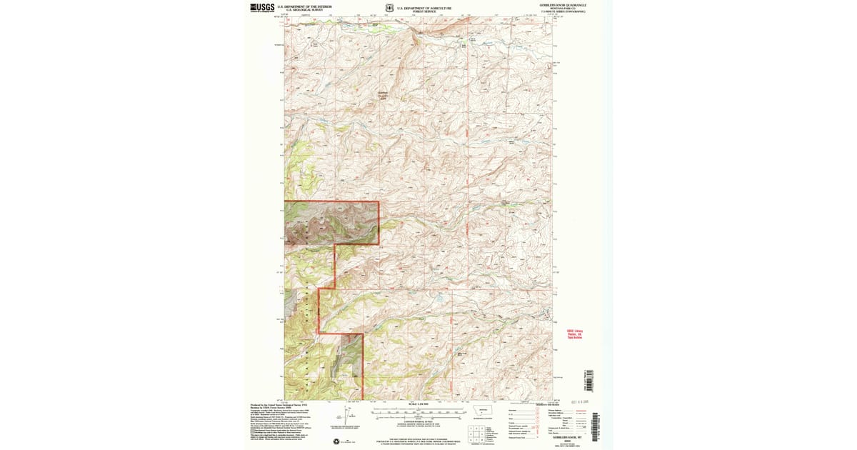 2000 Map of Gobblers Knob, Park County, MT — High-Res | Pastmaps
