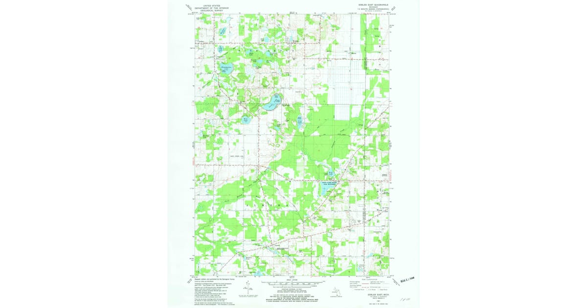 1981 Map of Gobles East, Van Buren County, MI — High-Res | Pastmaps