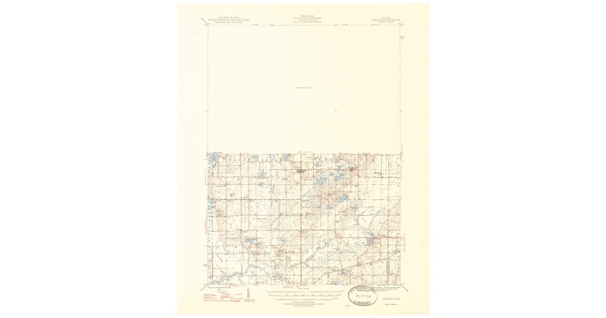 1948 Map of Gobles, MI — High-Res | Pastmaps