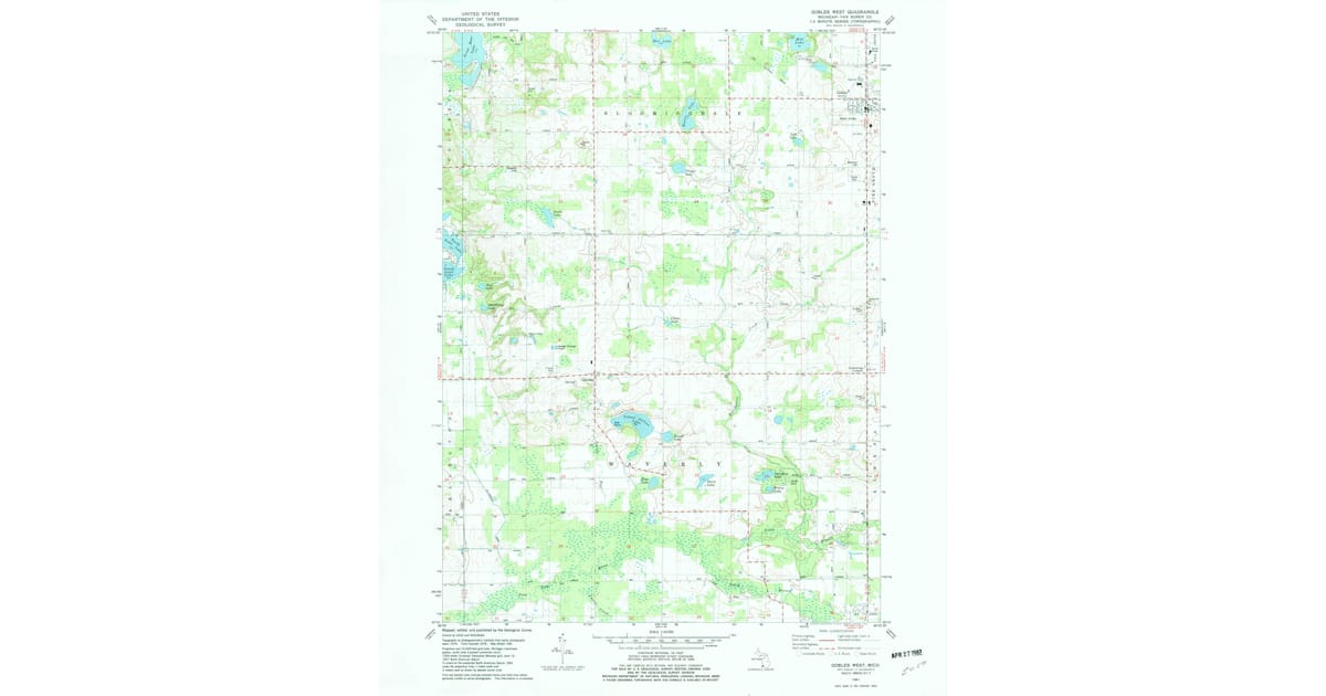 1981 Map of Gobles West, Van Buren County, MI — High-Res | Pastmaps
