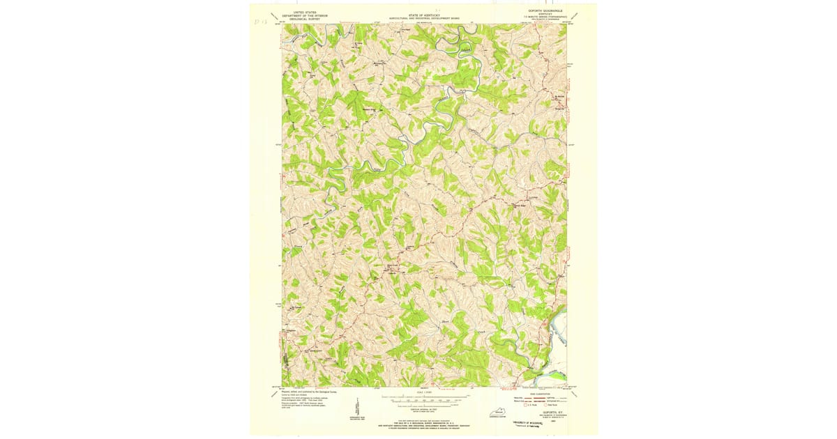 1953 Map of Goforth, Pendleton County, KY — High-Res | Pastmaps