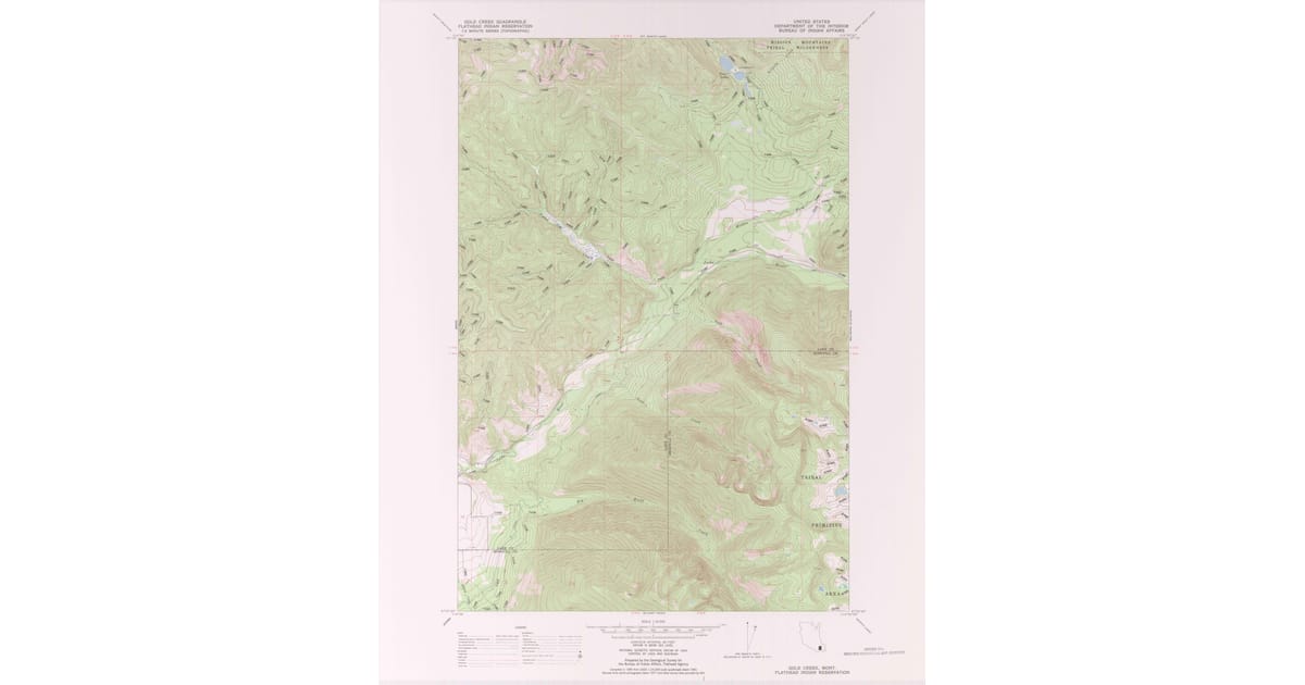 1989 Map of Gold Creek, Lake County, MT — High-Res | Pastmaps