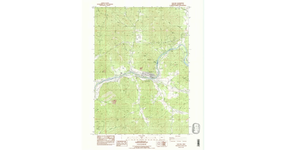 1983 Map of Gold Hill, OR — High-Res | Pastmaps
