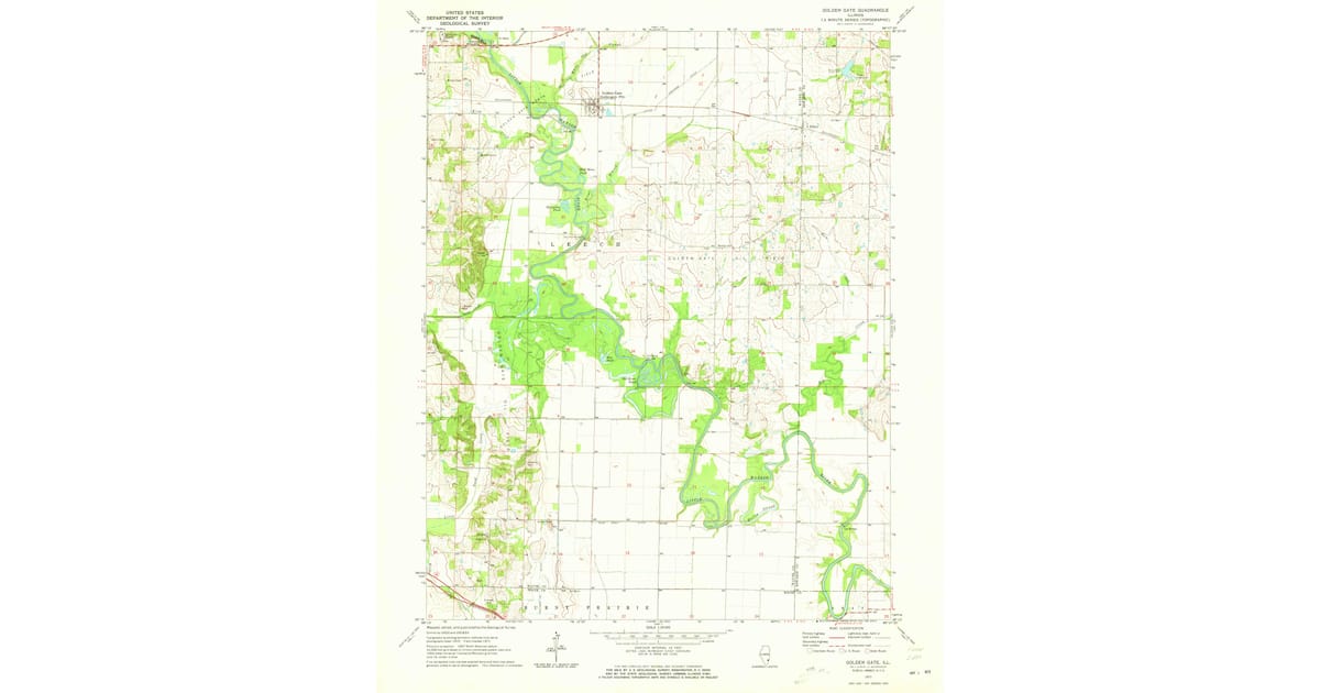 1971 Map of Golden Gate, IL — High-Res | Pastmaps