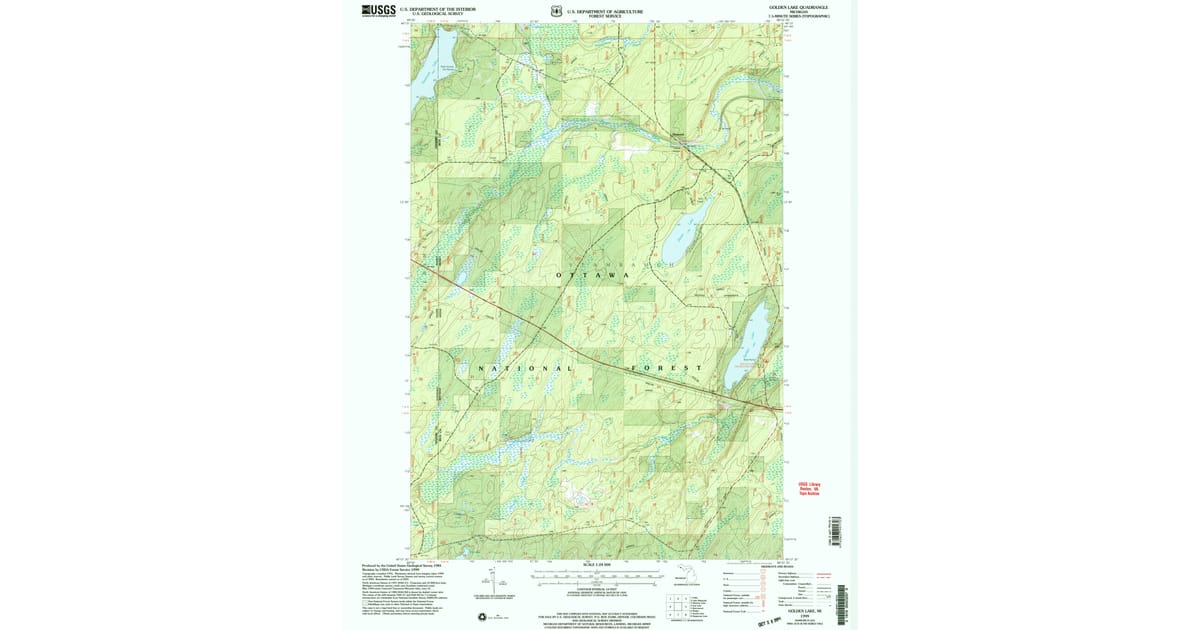 1999 Map of Golden Lake, Iron County, MI — High-Res | Pastmaps