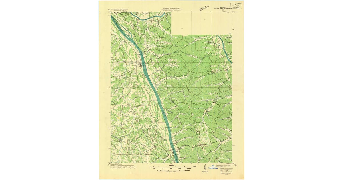 1936 Map of Golden Pond, Lyon County, KY — High-Res | Pastmaps