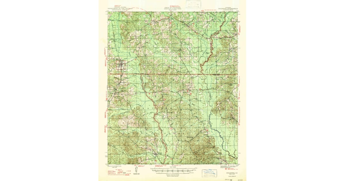 Old Maps of Jackson Parish, LA for Academic Research | Pastmaps
