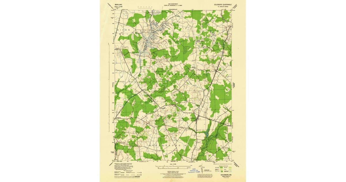 1944 Map of Goldsboro, MD — High-Res | Pastmaps