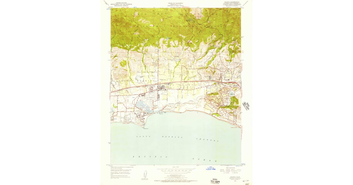 1950 Map of Goleta, CA — High-Res | Pastmaps