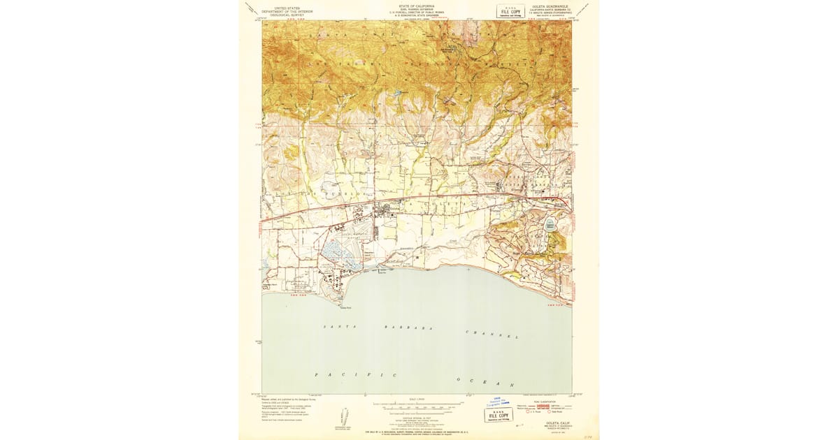1951 Map of Goleta, CA — High-Res | Pastmaps