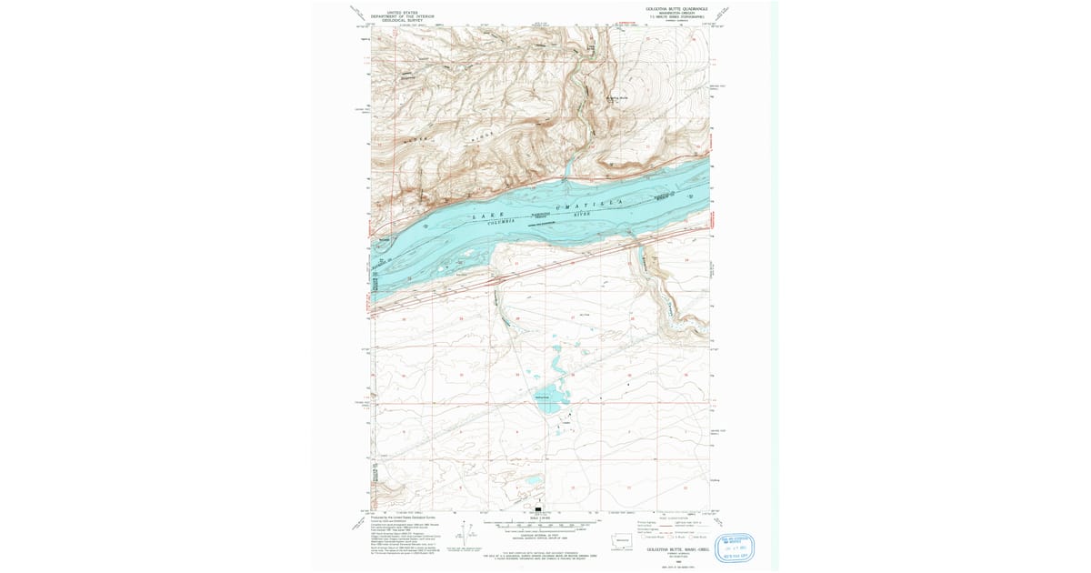 1993 Map of Golgotha Butte, Klickitat County, WA — High-Res | Pastmaps