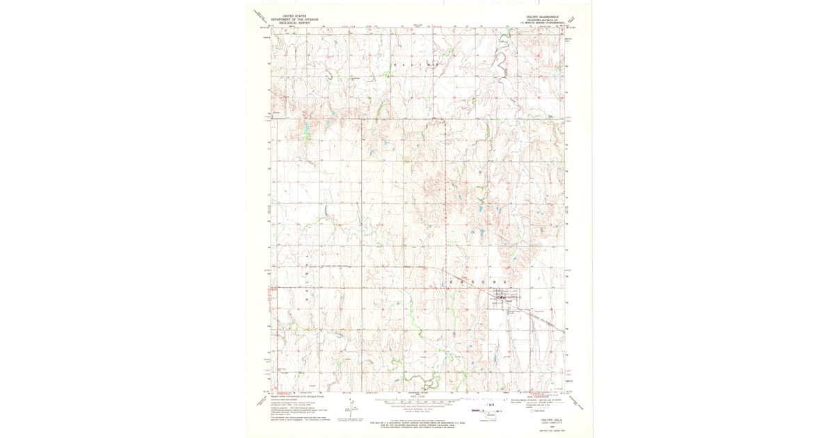 1969 Map of Goltry, OK — High-Res | Pastmaps