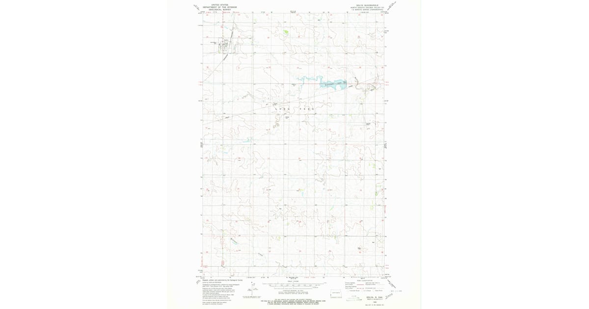 1980s Maps of Golden Valley County, ND | Pastmaps