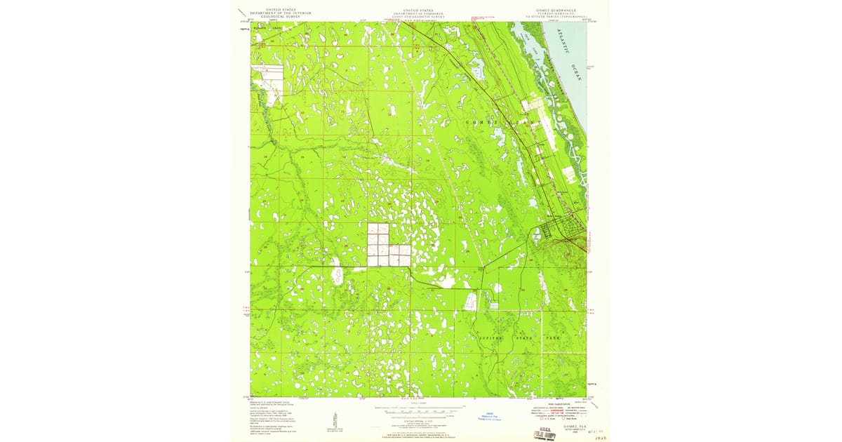 Old Maps of Hobe Sound, FL for Hiking & Exploration | Pastmaps