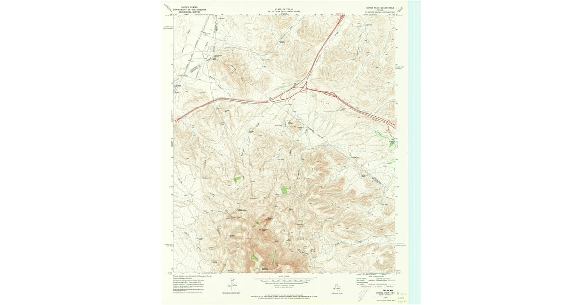 1970 Map of Gomez Peak, Jeff Davis County, TX — High-Res | Pastmaps