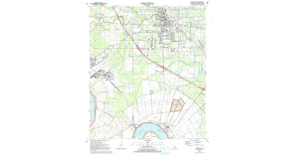 1990s Maps of Bowden, LA | Pastmaps