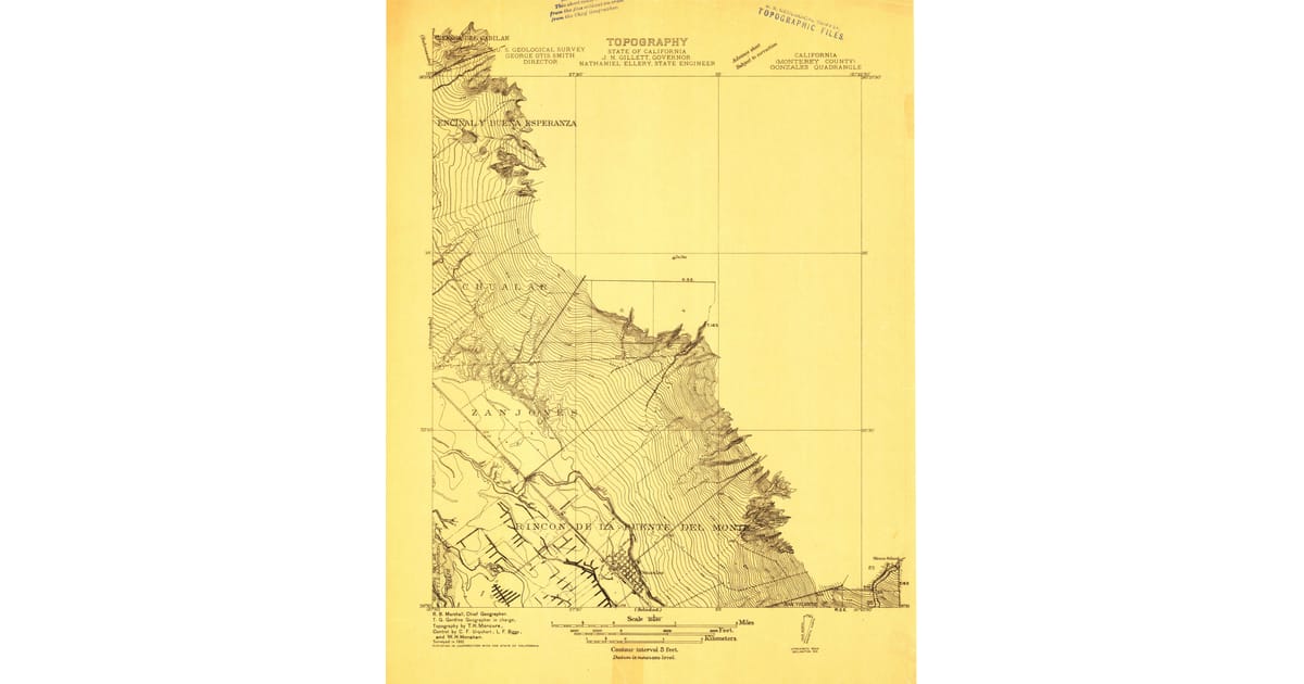 1900s (20th Century) Maps of Monterey County, CA | Pastmaps