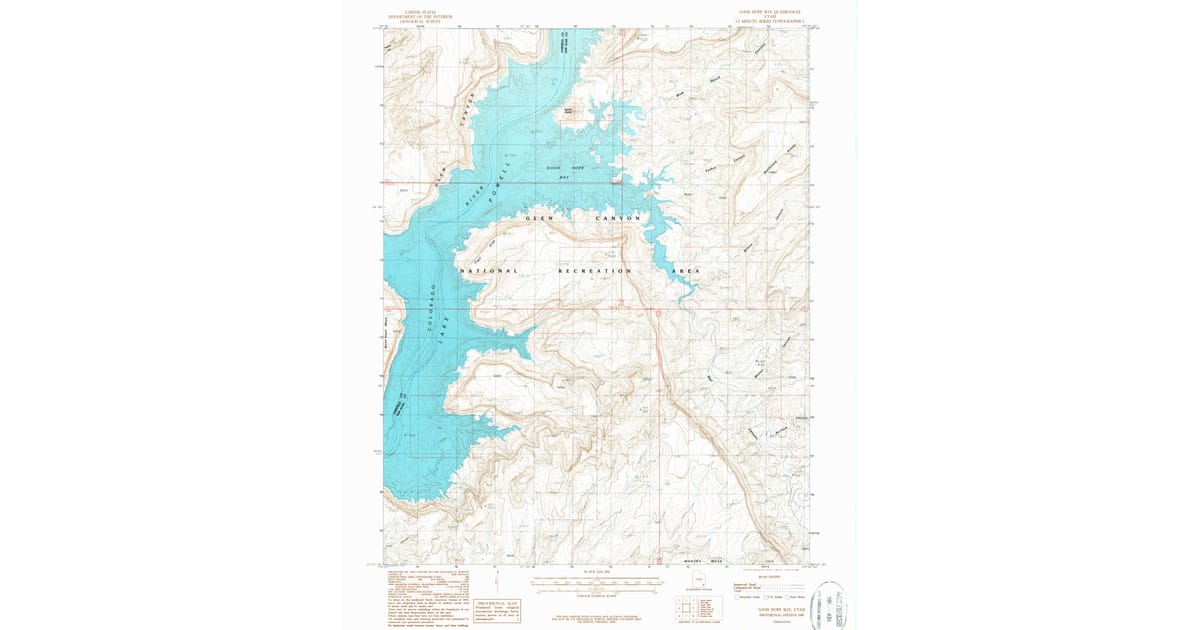 1987 Map of Good Hope Bay, San Juan County, UT — High-Res | Pastmaps