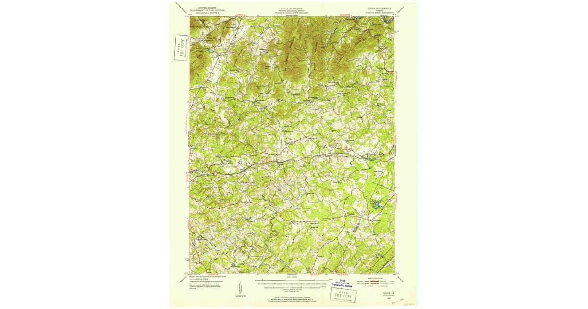 1950s Maps of Curtis, VA | Pastmaps