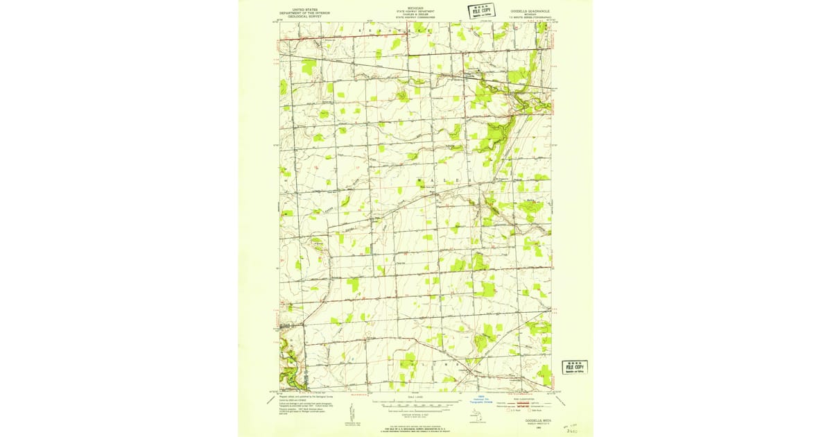 1952 Map of Goodells, St. Clair County, MI — High-Res | Pastmaps