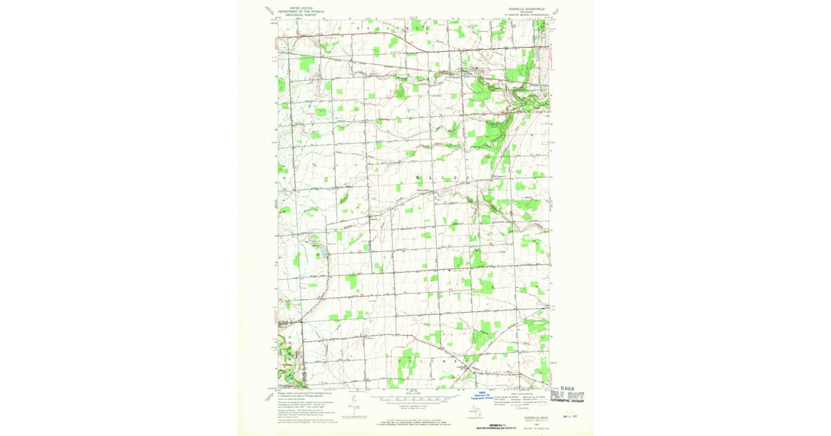 1968 Map of Goodells, St. Clair County, MI — High-Res | Pastmaps