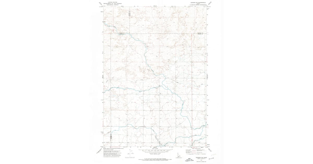 1971 Map of Gooding SE, Jerome County, ID — High-Res | Pastmaps