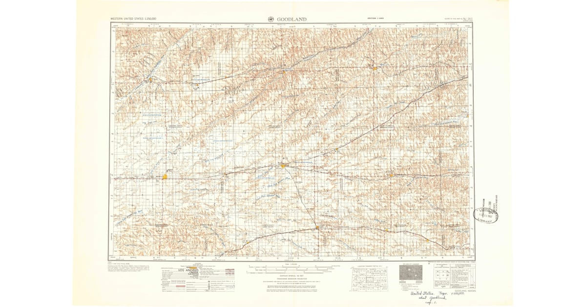 1956 Map of Goodland, KS — High-Res | Pastmaps