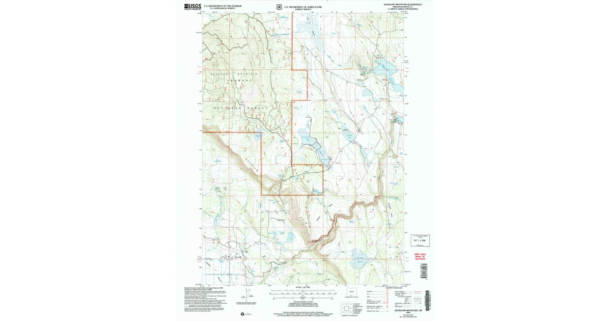 2004 Map of Goodlow Mountain, Klamath County, OR — High-Res | Pastmaps
