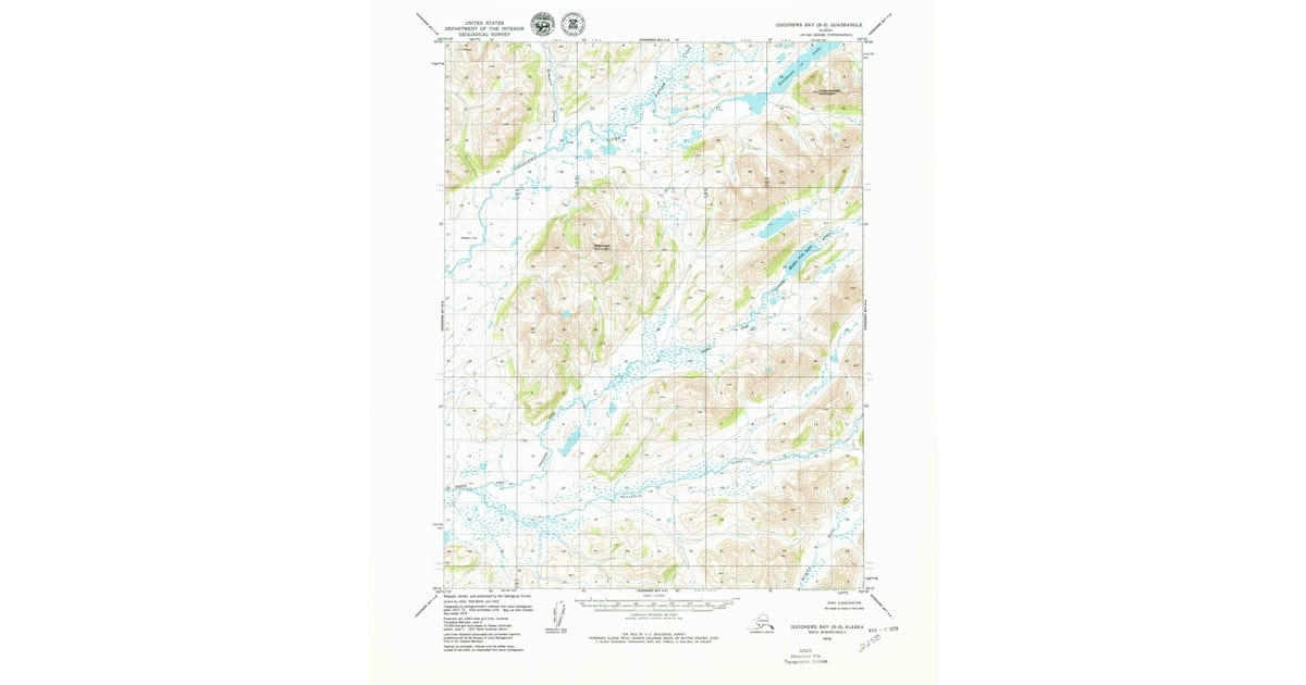 1979 Map of Goodnews Bay B-5, Bethel Borough, AK — High-Res | Pastmaps