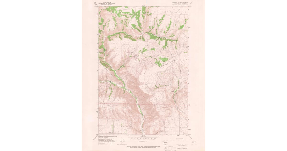 1965 Map of Goodnoe Hills, Klickitat County, WA — High-Res | Pastmaps