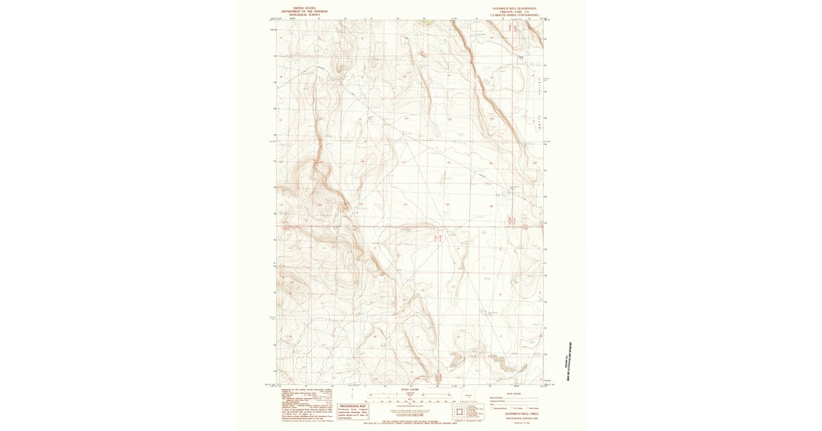 1984 Map of Goodrich Well, Lake County, OR — High-Res | Pastmaps
